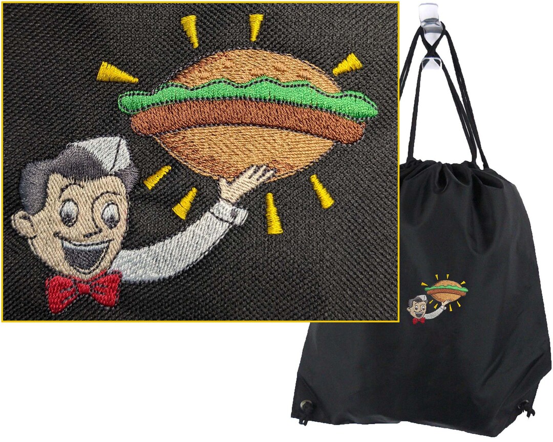 Waiter Monogram on Backpack Personalized Diner Draw String Cinch Bag ...