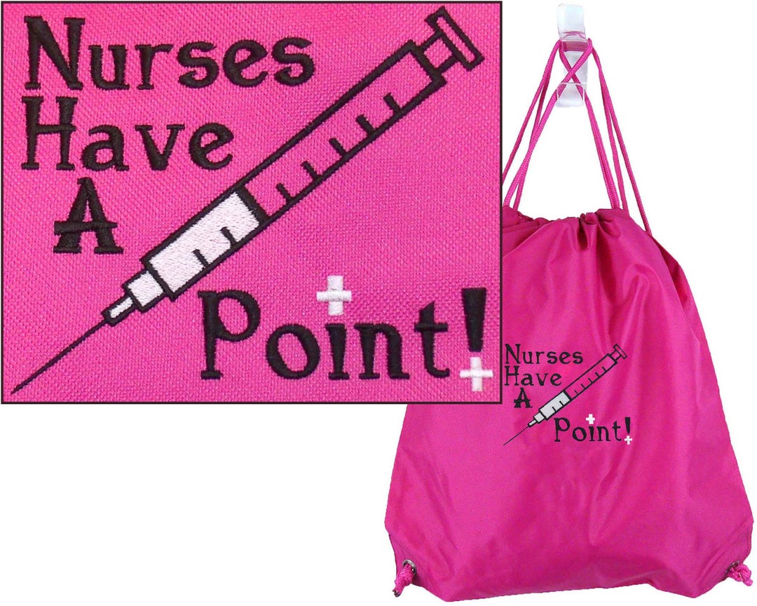 Nurses Have a Point Monogram on Backpack Personalized Bag Custom ...