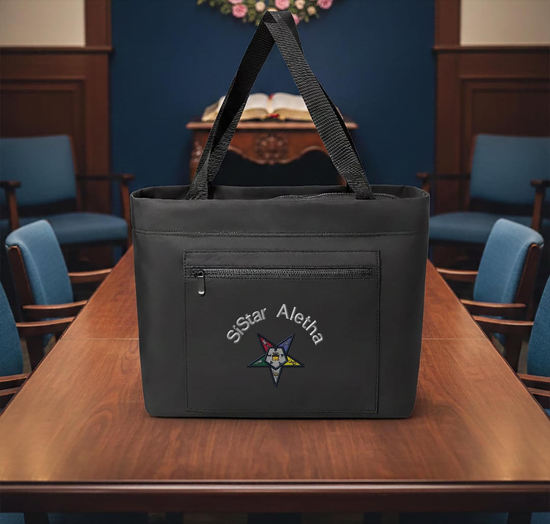 Order of the Eastern Star Embroidery on Bag EOS Personalized Carryall ...