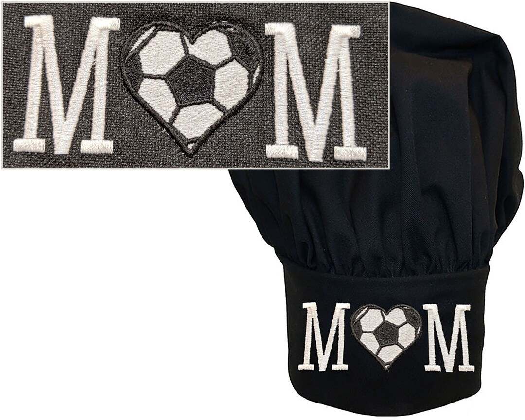 Soccer Mom Monogram on Chef Hat Sports Team Cookout Custom Embroidered ...