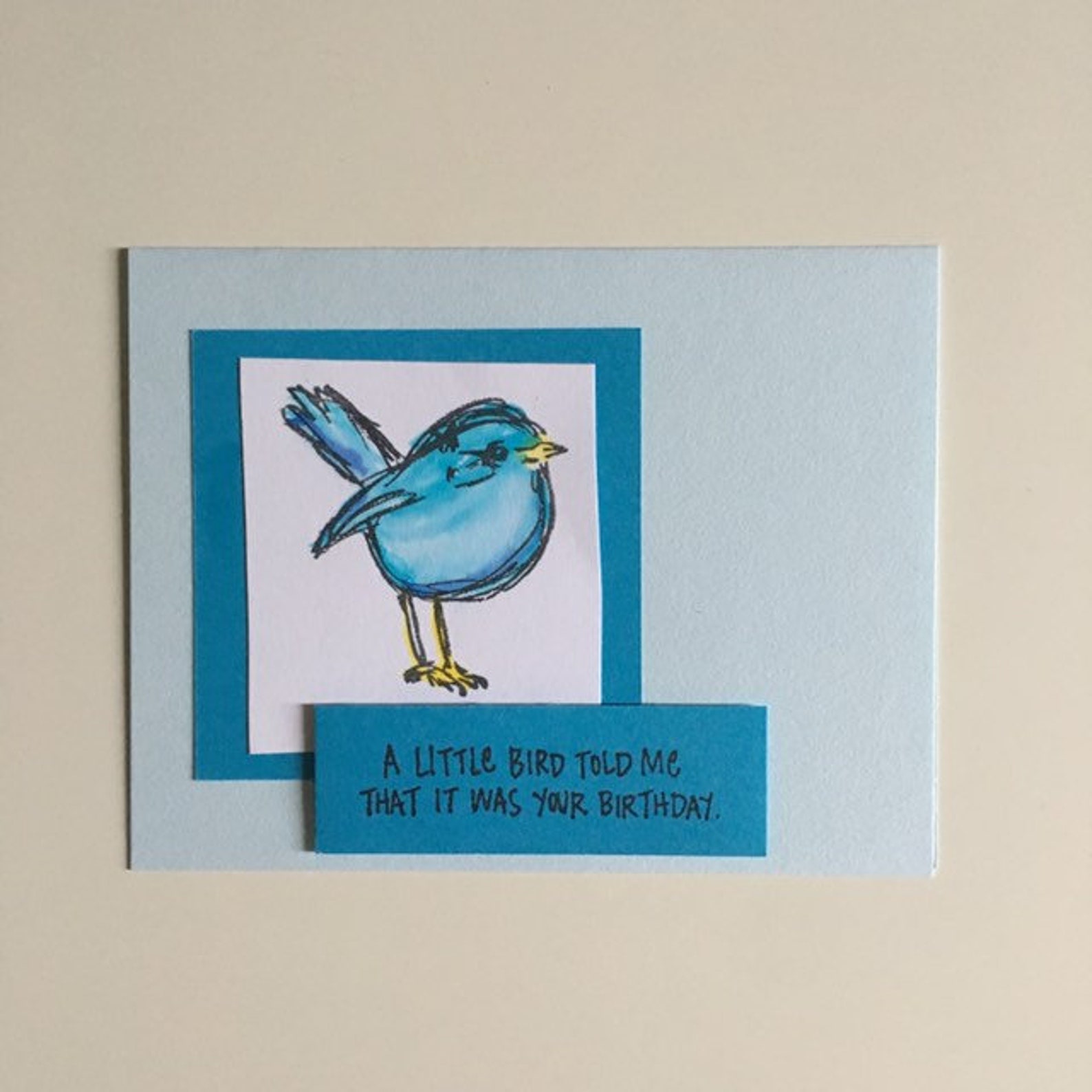 A Little Bird Told Me That It Was Your Birthday Card | Etsy