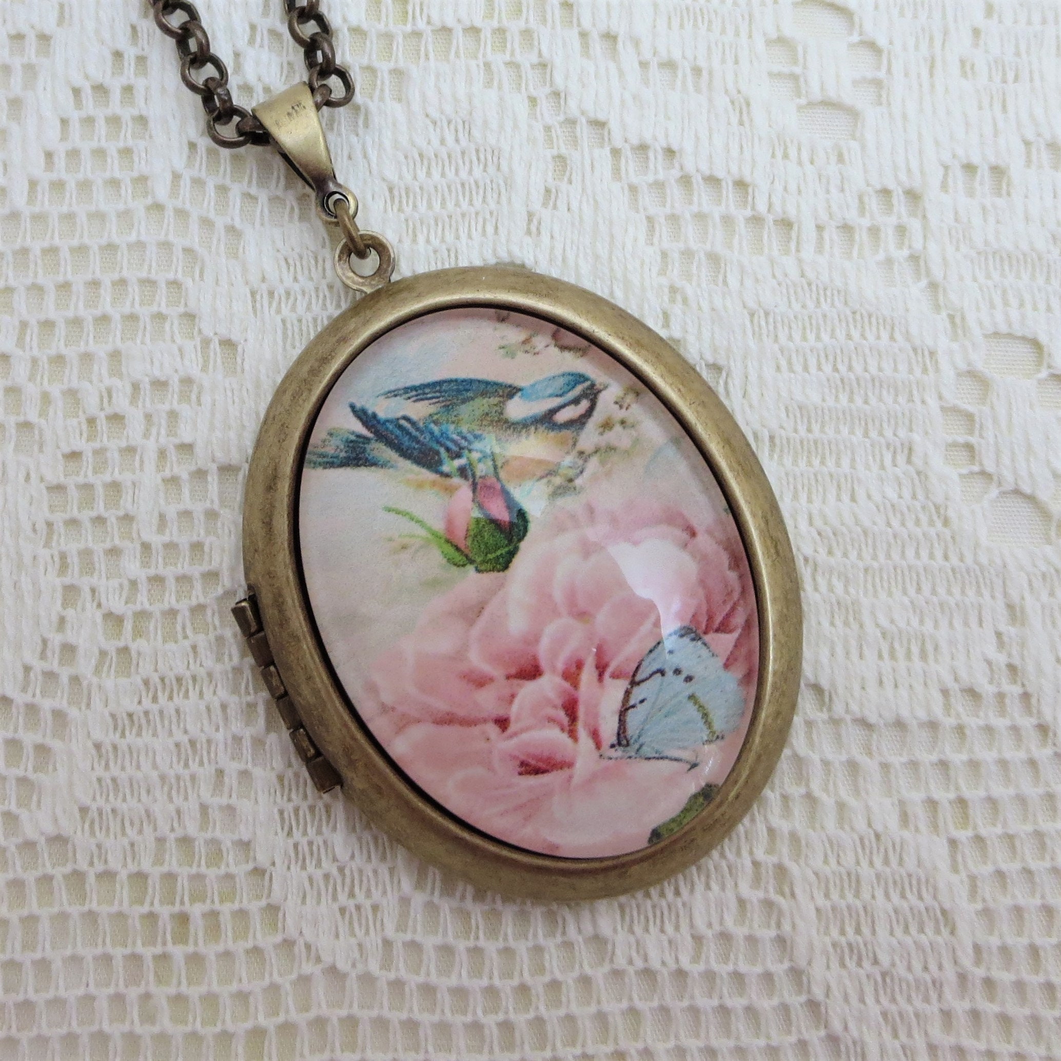 Blue Bird Locket Necklace Pendant Bluebird Locket Photo Locket | Etsy Blue Bird Locket Necklace Pendant Bluebird Locket Photo Locket | Etsy