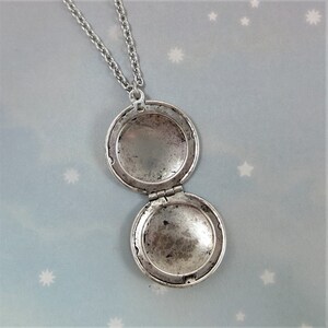 Star Locket Silver Star Locket Round Silver Locket Celestial Locket ...