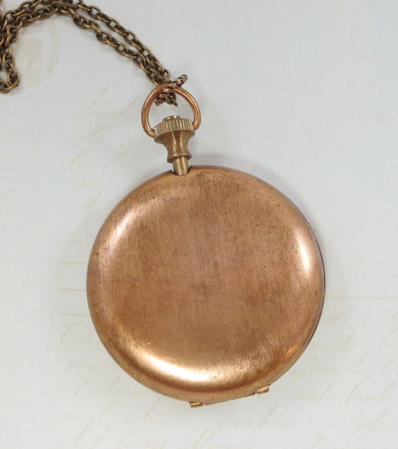 Pocket Watch Locket Pendant Necklace Vintage Brass Locket | Etsy