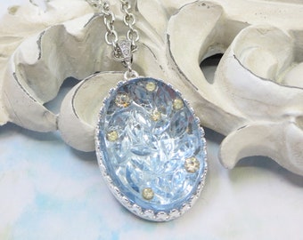 Ice Blue Necklace | Etsy