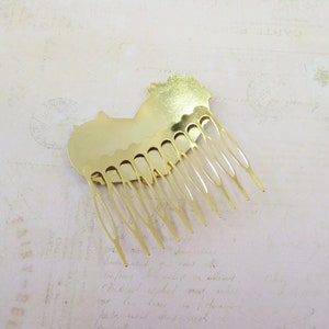 Vintage Cloisonne Hair Comb Red Vintage Enamel Heart Hair Comb ...