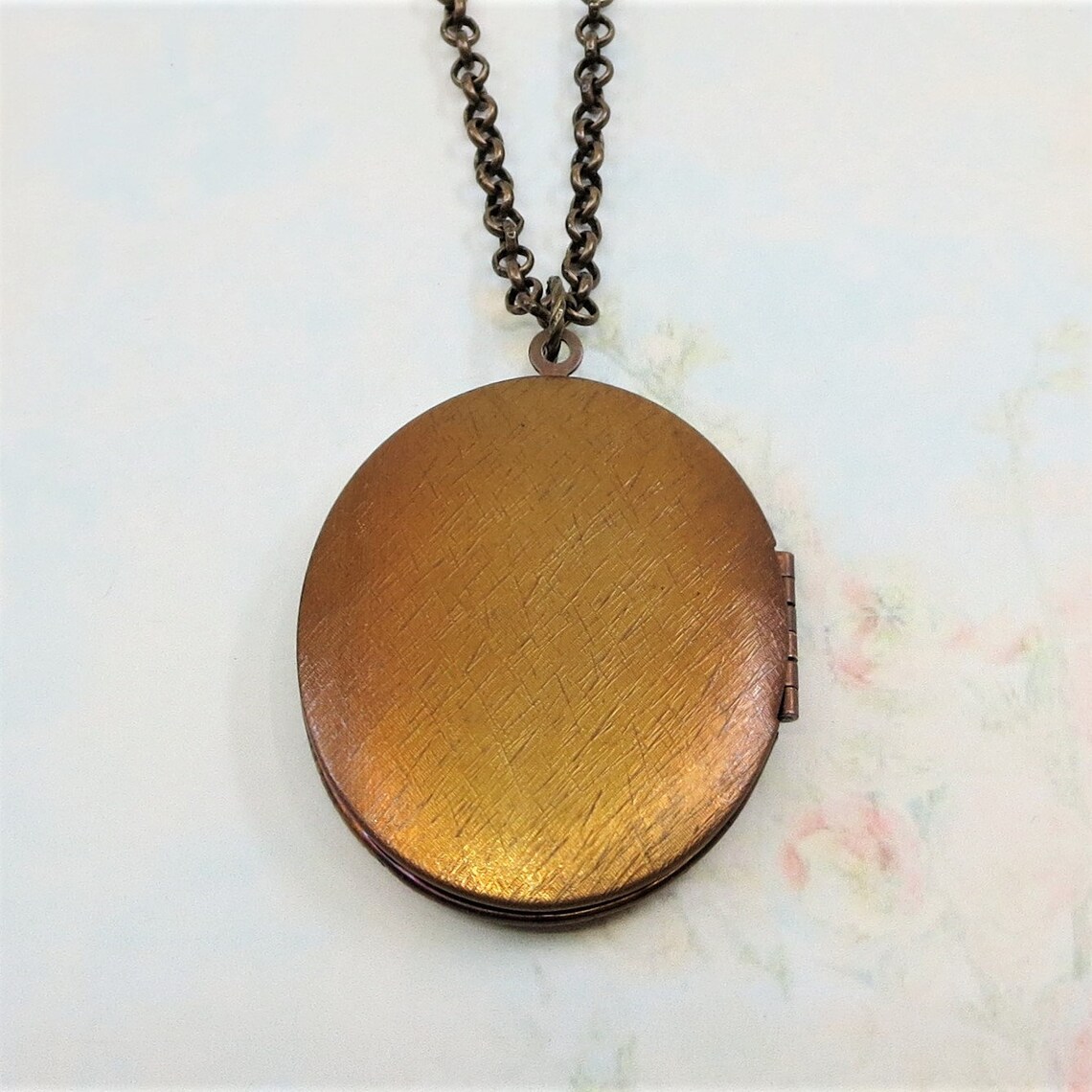 Vintage Locket Rose Locket Flower Locket Large Oval Locket | Etsy