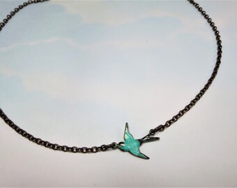 Blue Bird Necklace | Etsy