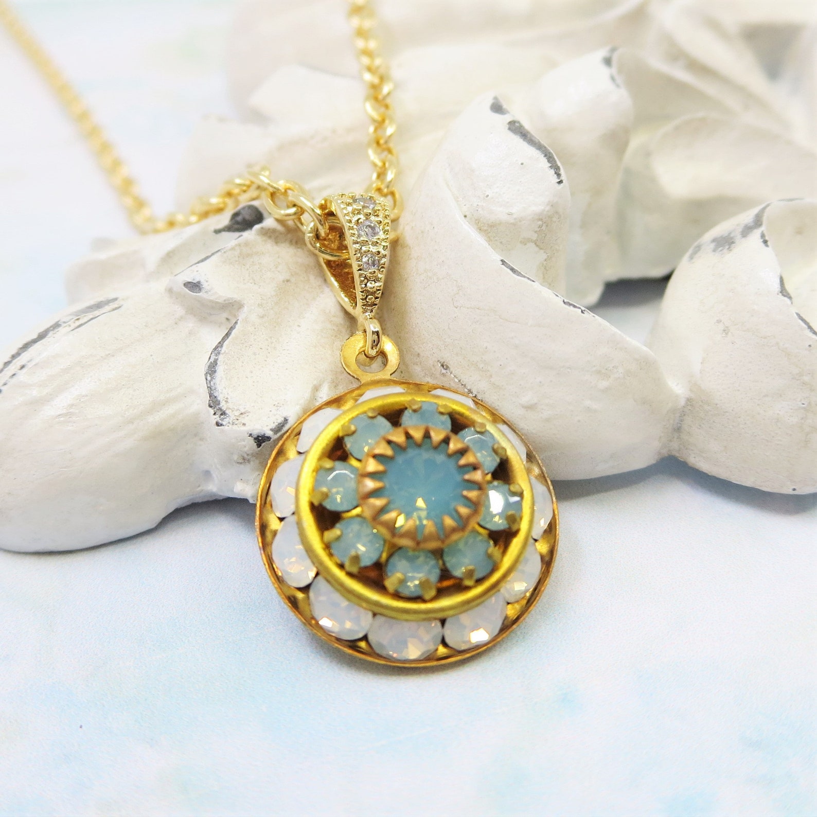 Pacific Opal Earrings White Opal Earrings Crystal Rhinestone - Etsy