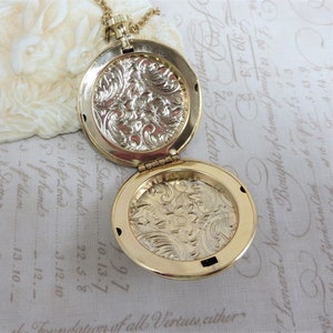 Pocket Watch Locket Vintage Locket Large Round Locket Victorian Locket ...