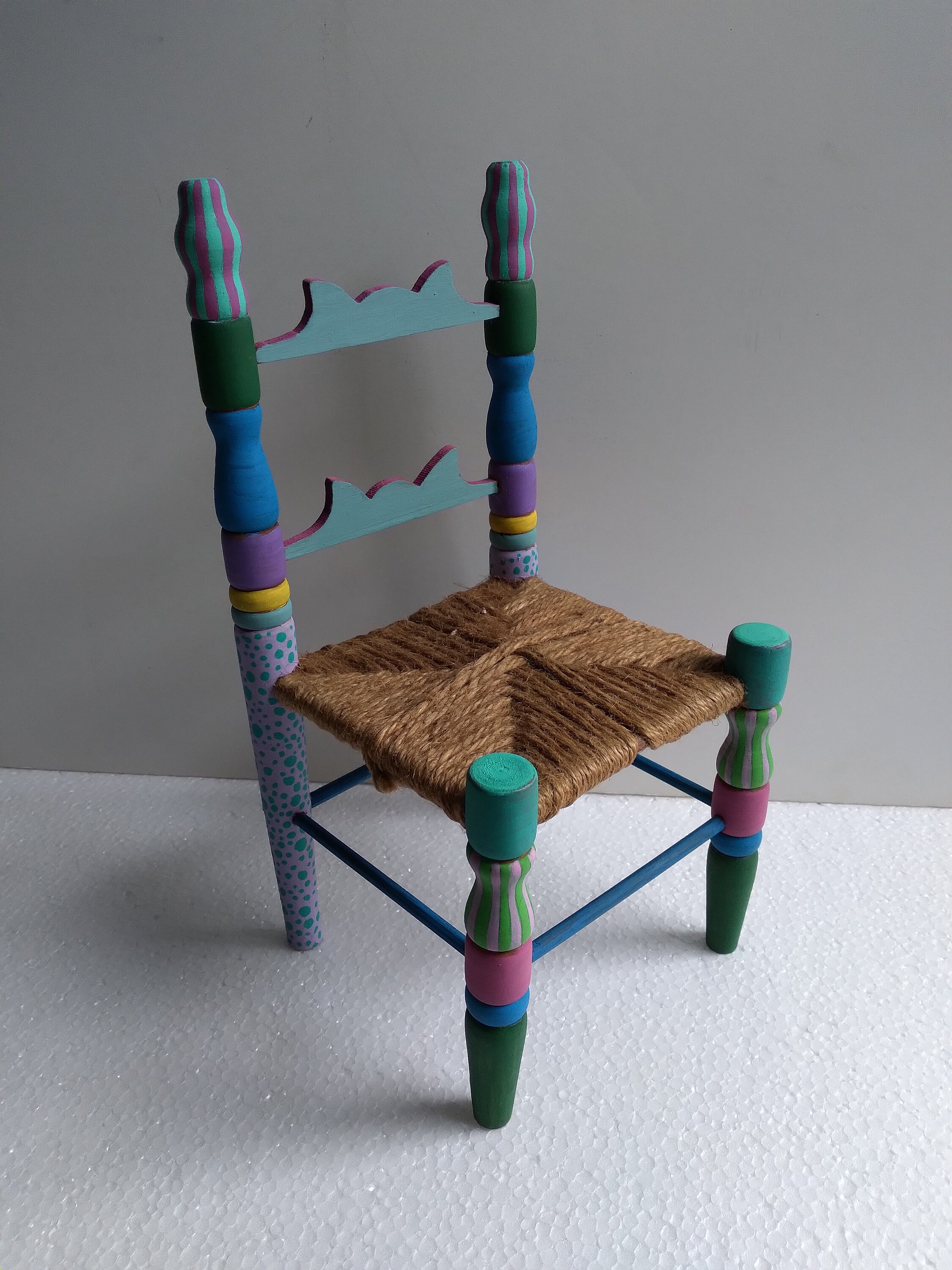Hand Painted Wooden Toy Chair | Etsy