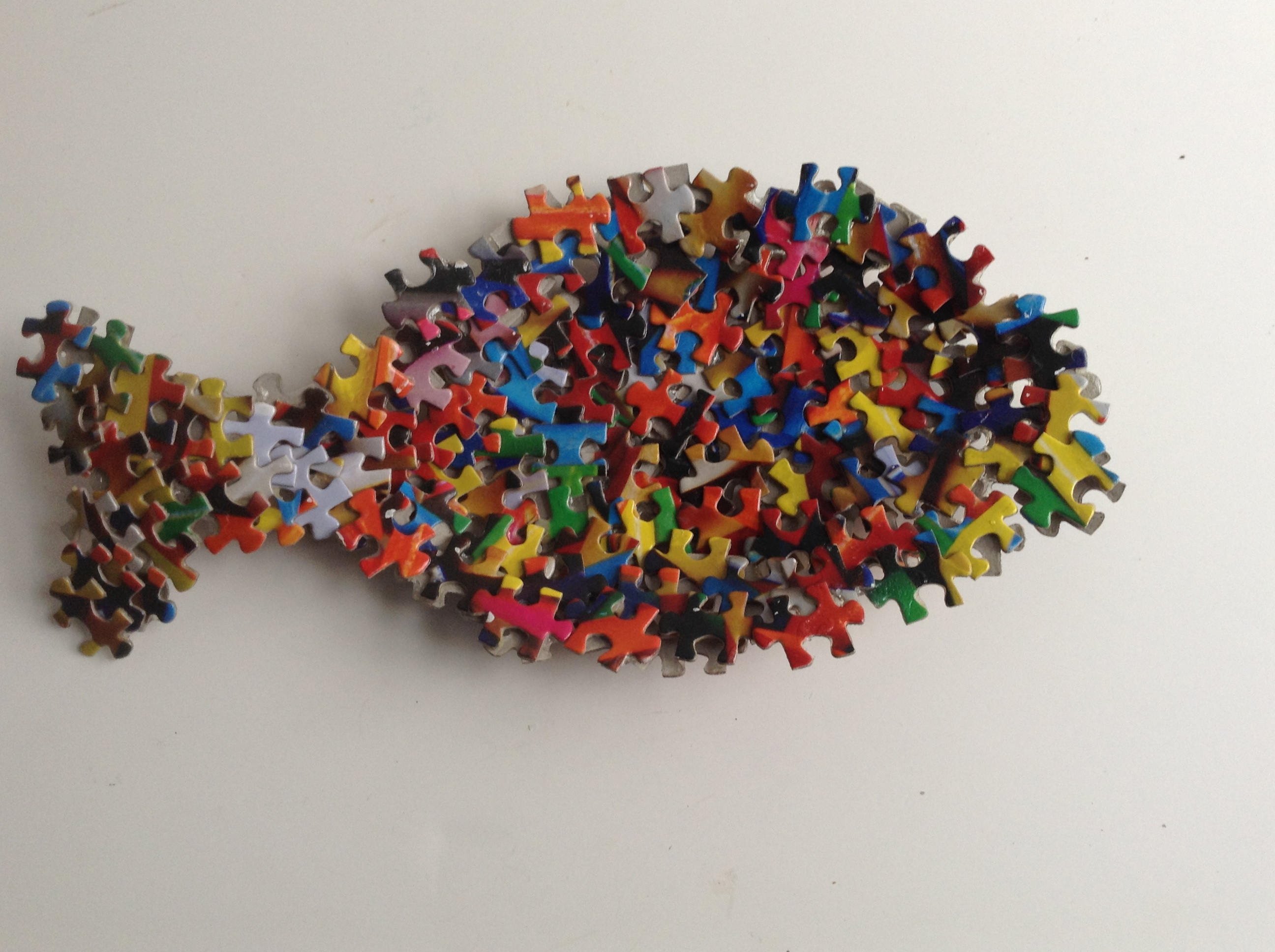 Multicolored Jigsaw Puzzle Fish Platter - Etsy