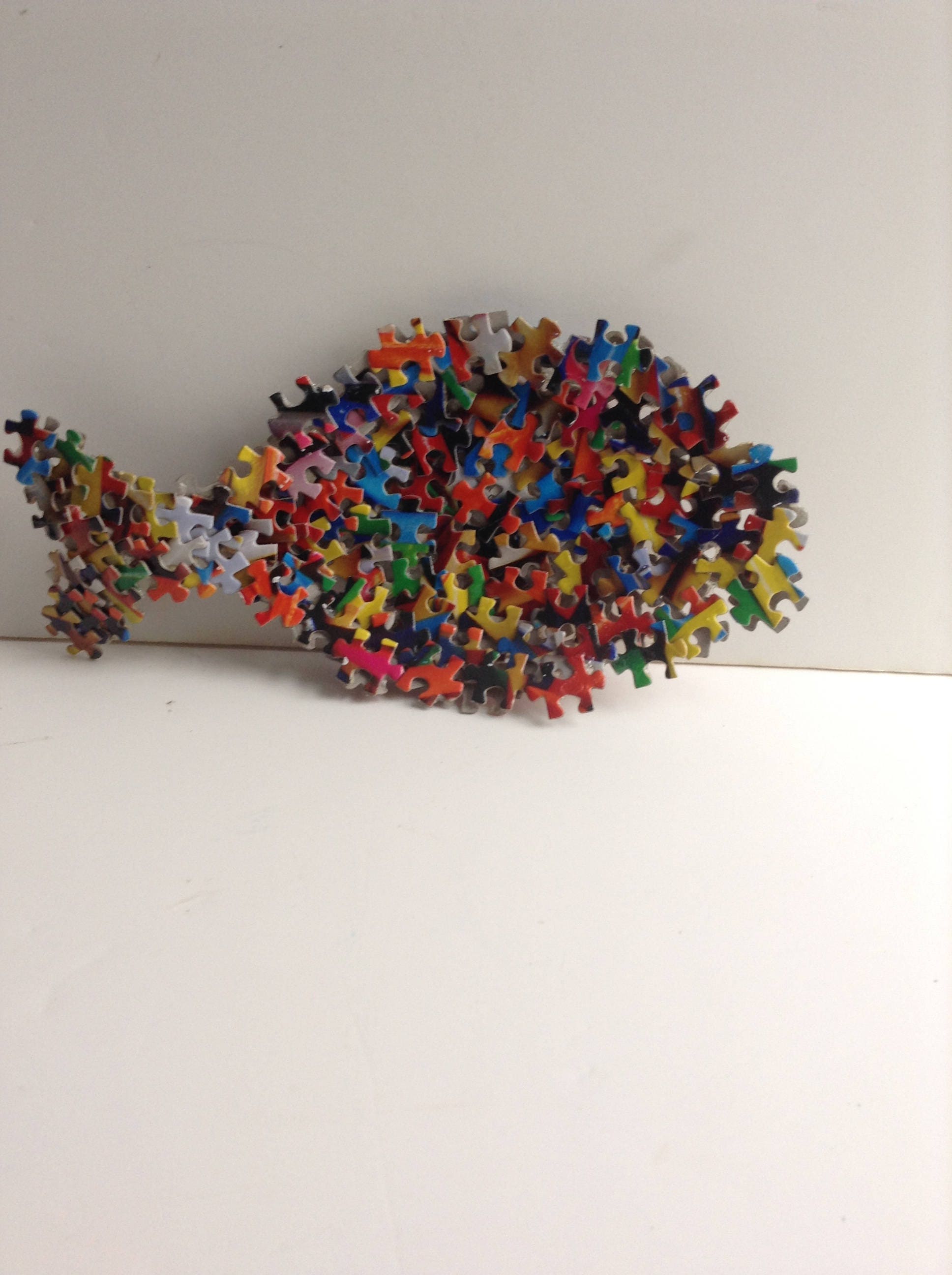 Multicolored Jigsaw Puzzle Fish Platter - Etsy
