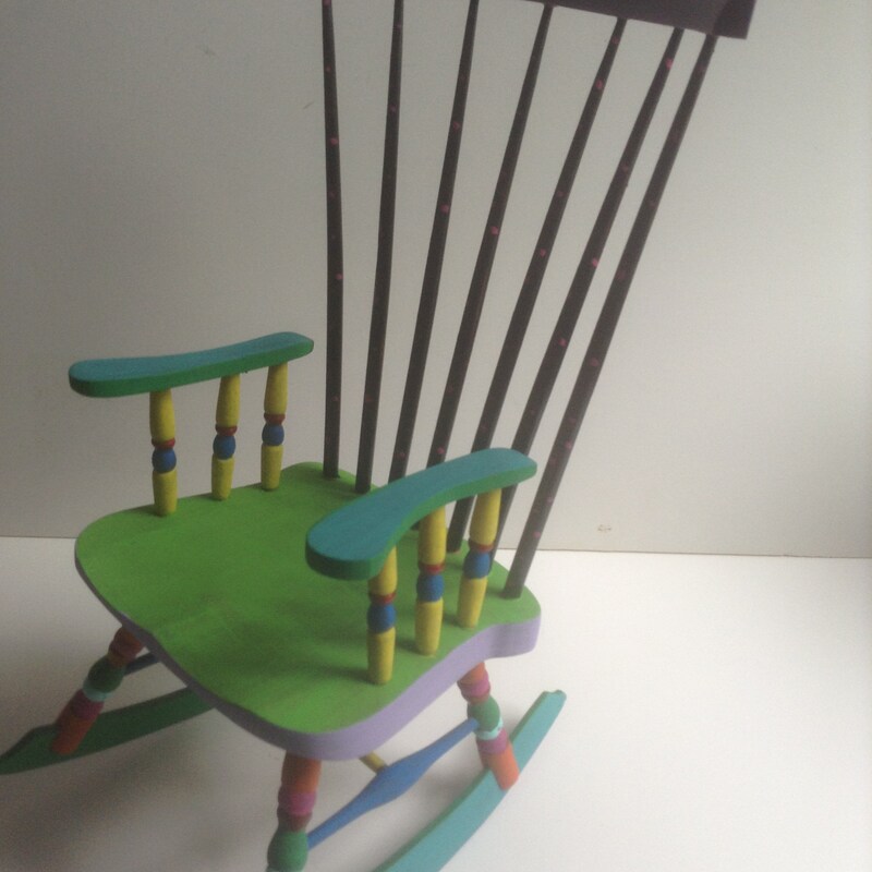 Painted Rocking Chair - Etsy