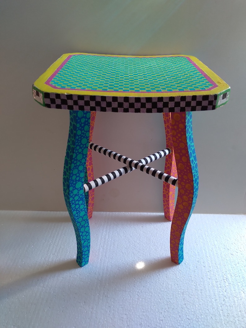 Hand Painted Wooden Plant Stand - Etsy