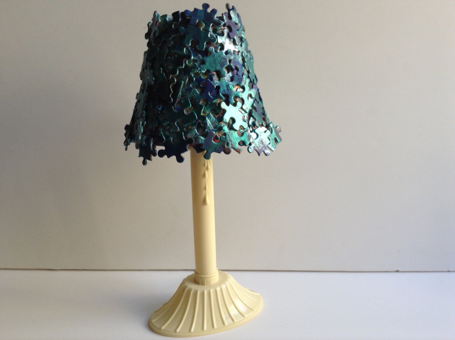 Shades of Blue Jigsaw Puzzle Lampshade - Etsy