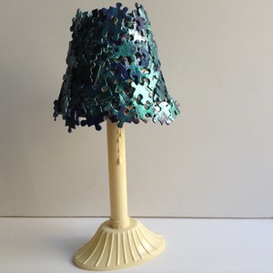 Shades of Blue Jigsaw Puzzle Lampshade - Etsy