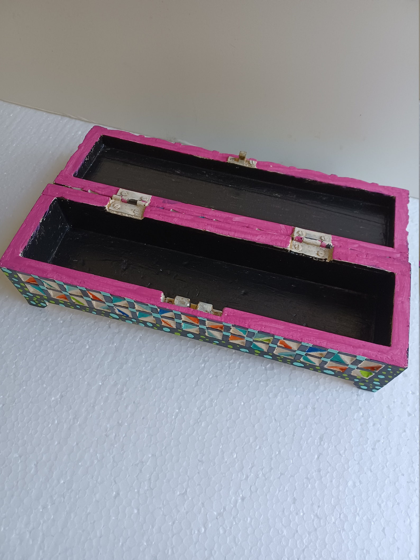 Wooden Hand Painted Box - Etsy