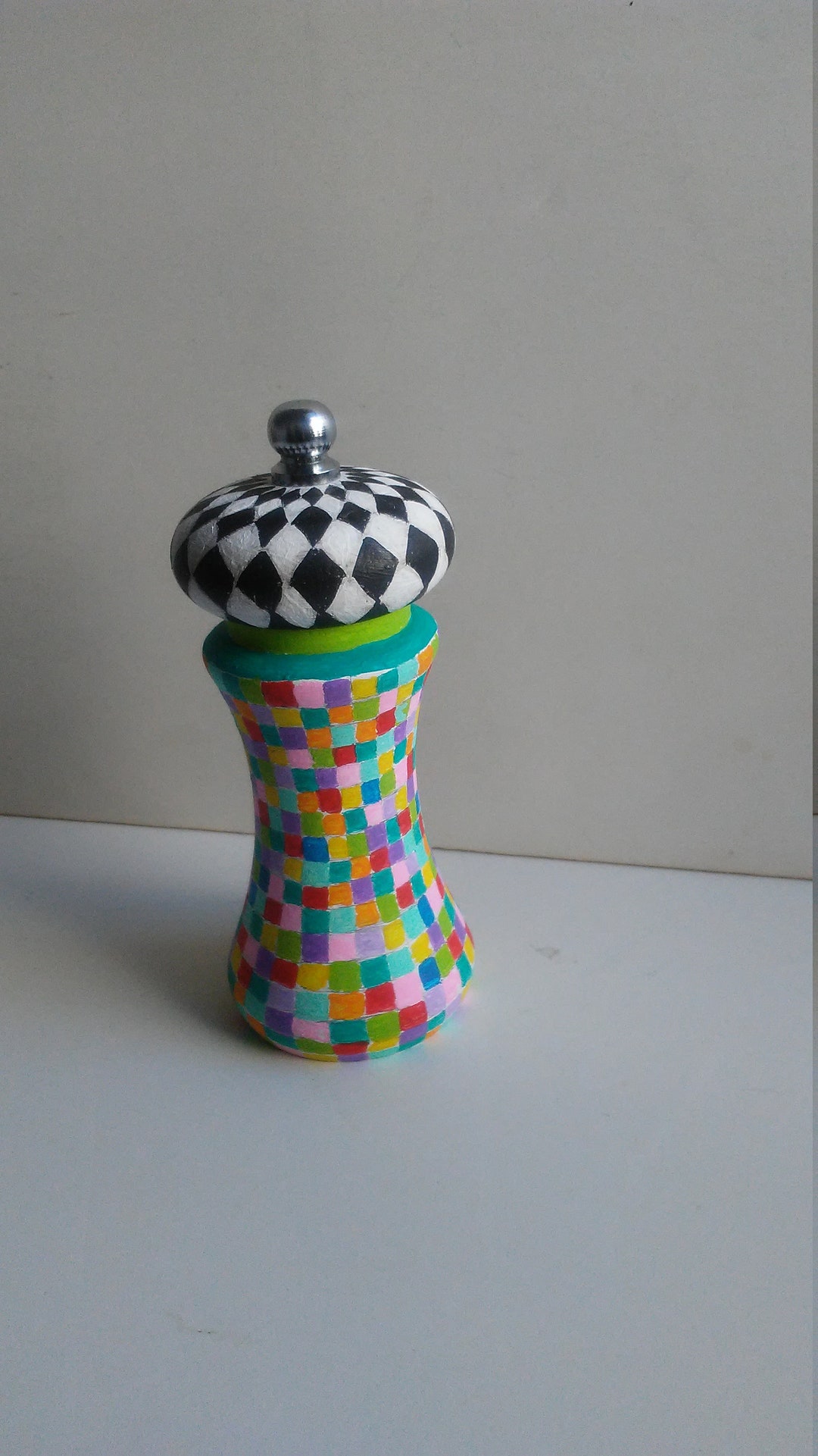 Hand Painted Wooden Pepper Mill - Etsy