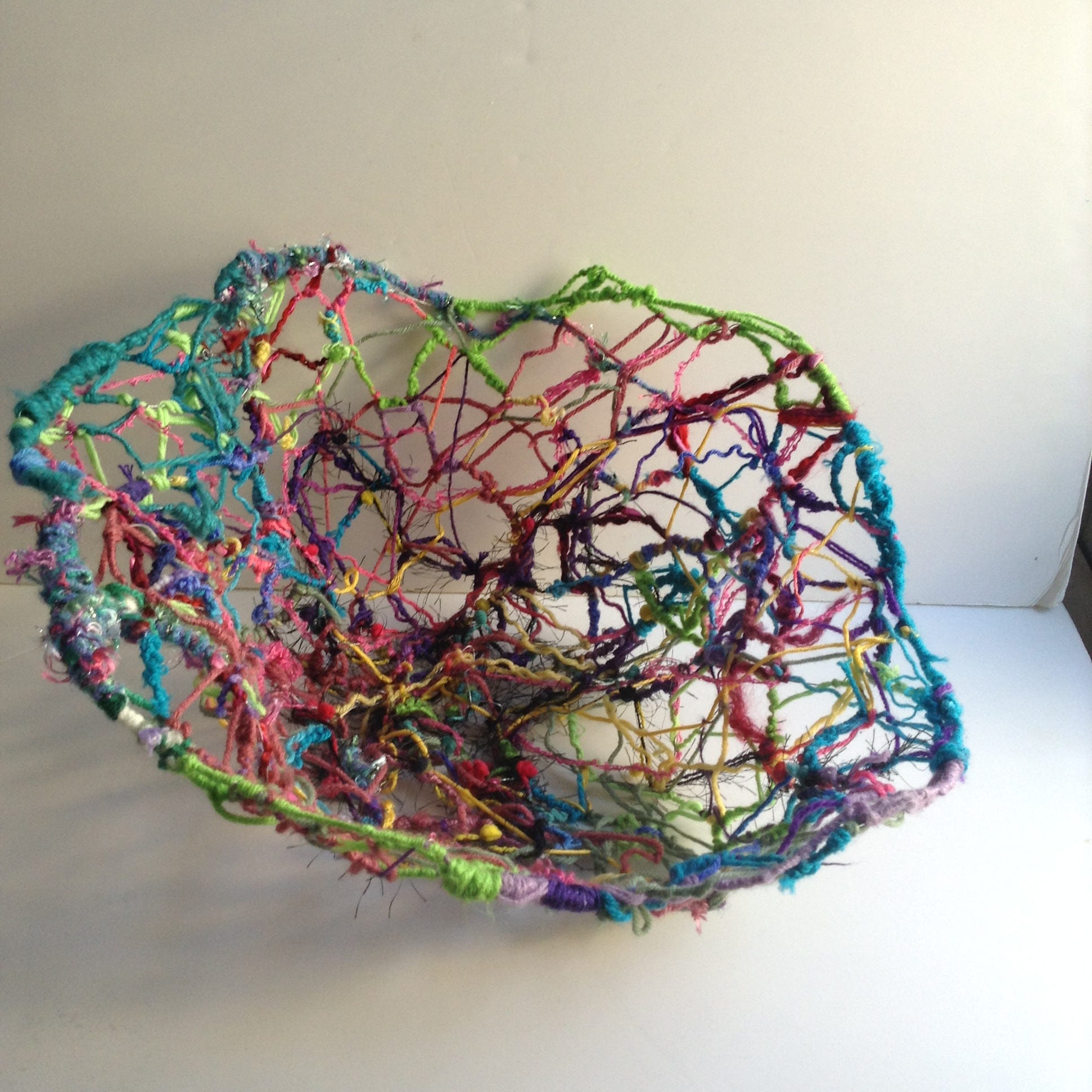 Wire and Wool Basket - Etsy