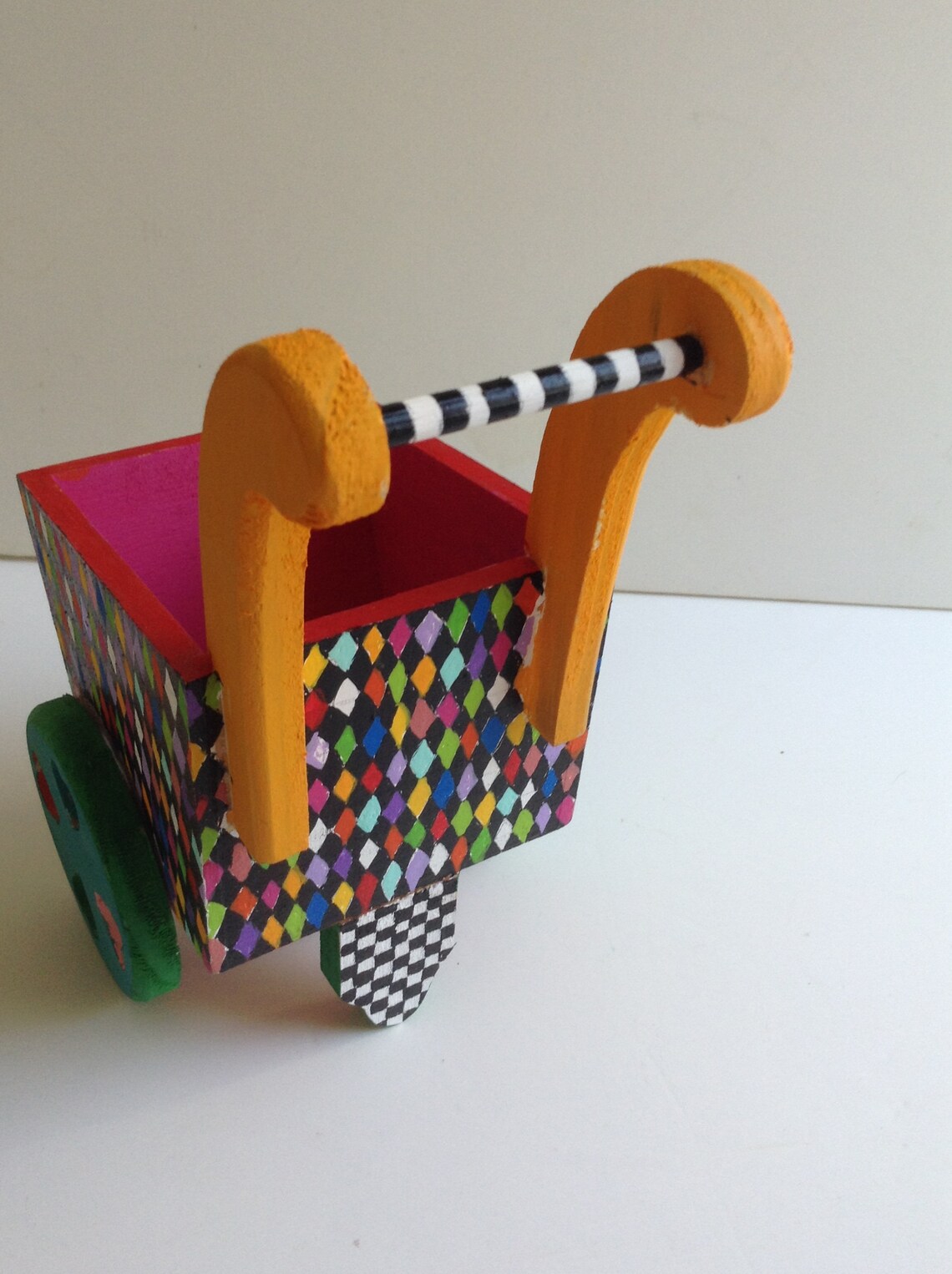 Hand Painted Wooden Doll Cart - Etsy