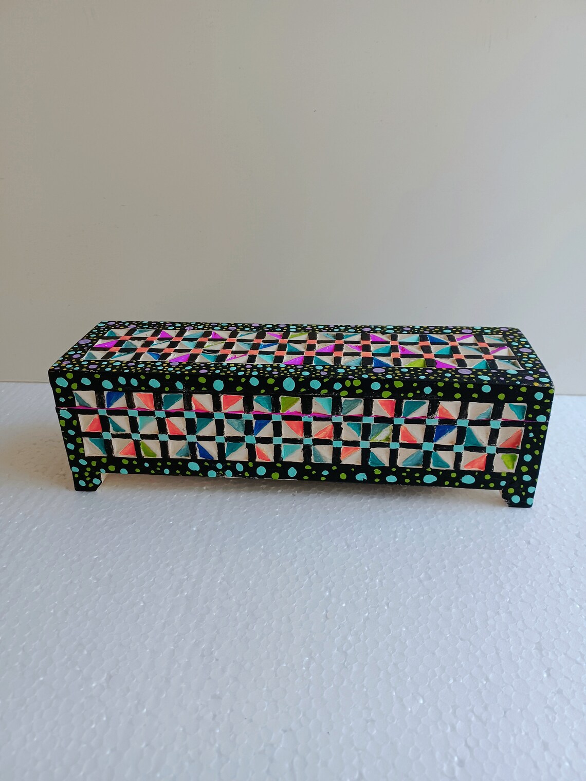 Wooden Hand Painted Box - Etsy