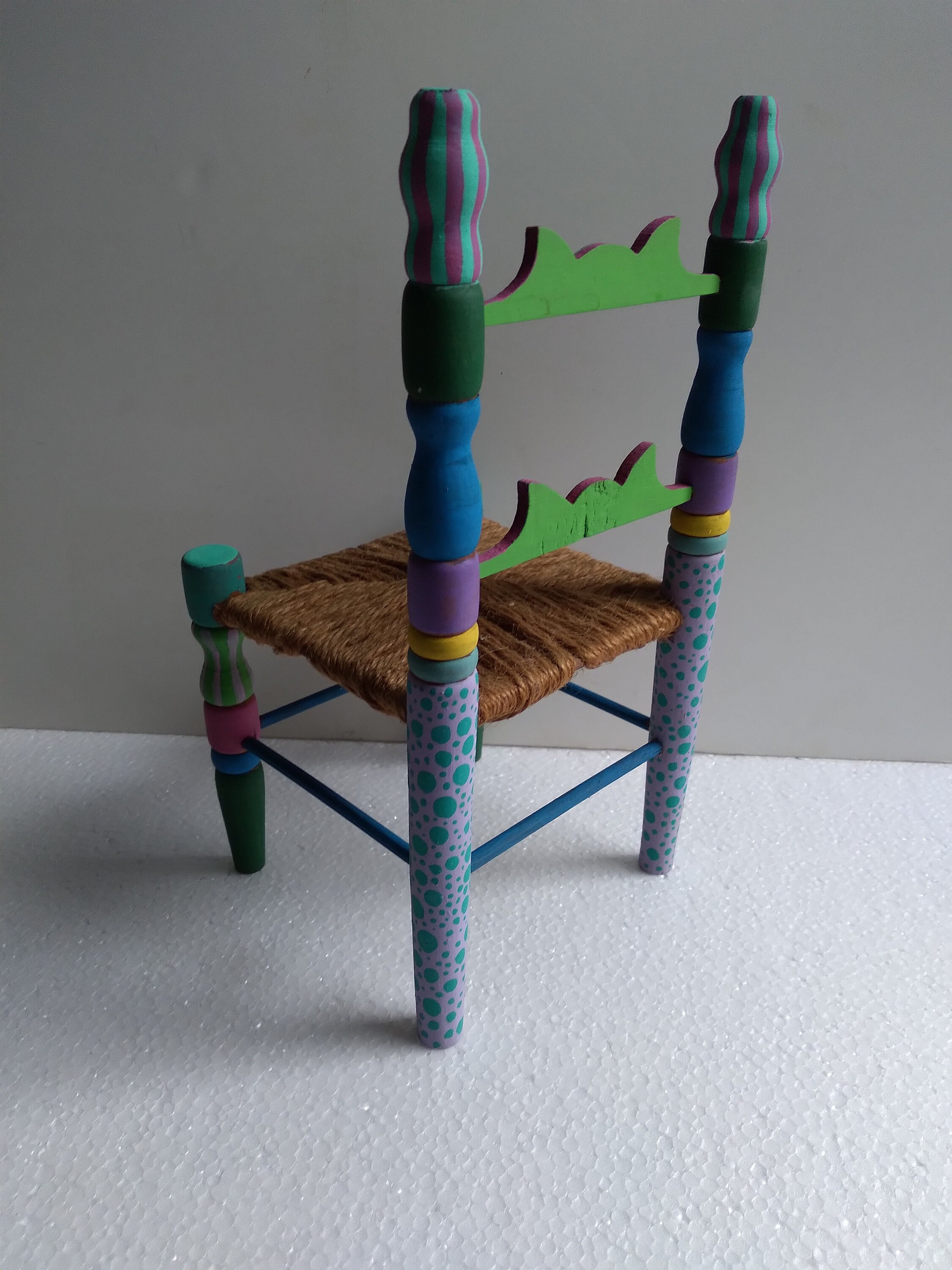 Hand Painted Wooden Toy Chair | Etsy
