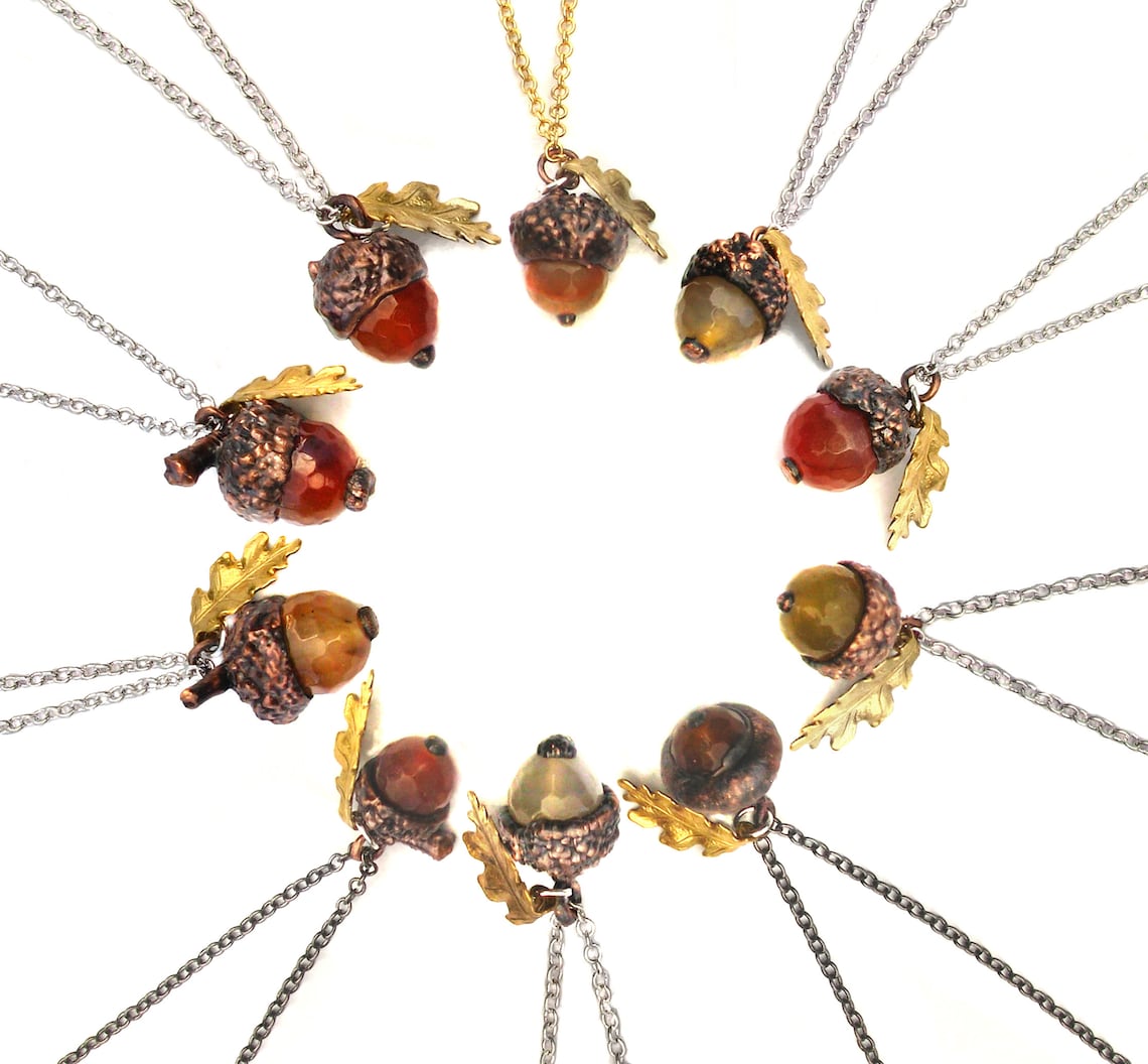 Acorn Pendant Electroformed Acorn Jewelry Copper Acorn With | Etsy