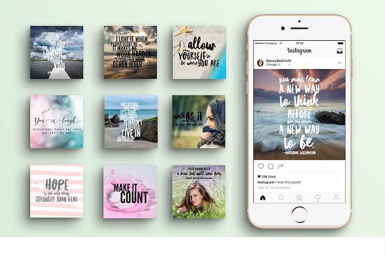 50 Instagram Templates Instagram Template Social Media | Etsy
