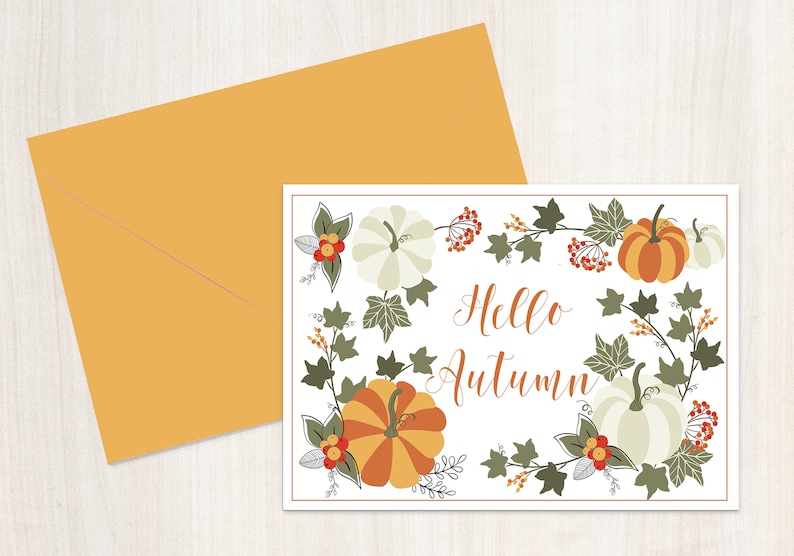 Happy Fall Card Grateful Cards Fall Greeting Card - Etsy