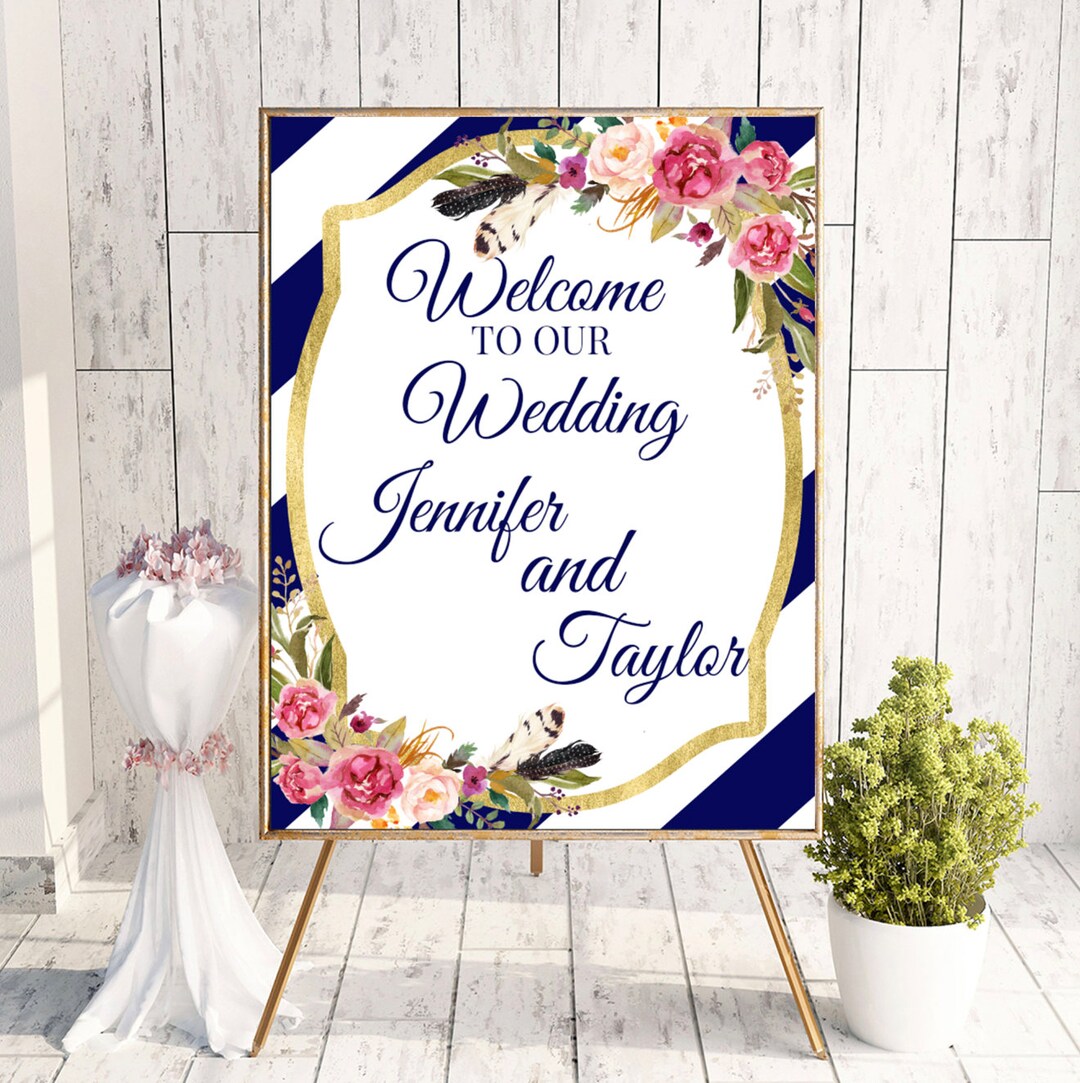 Boho Welcome Sign Boho Custom Sign Tribal Wedding Sign - Etsy