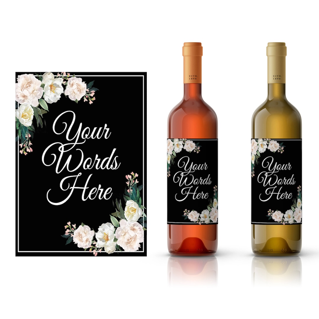 Editable Wine Label DIY Wine Label Your Text Here Personal - Etsy