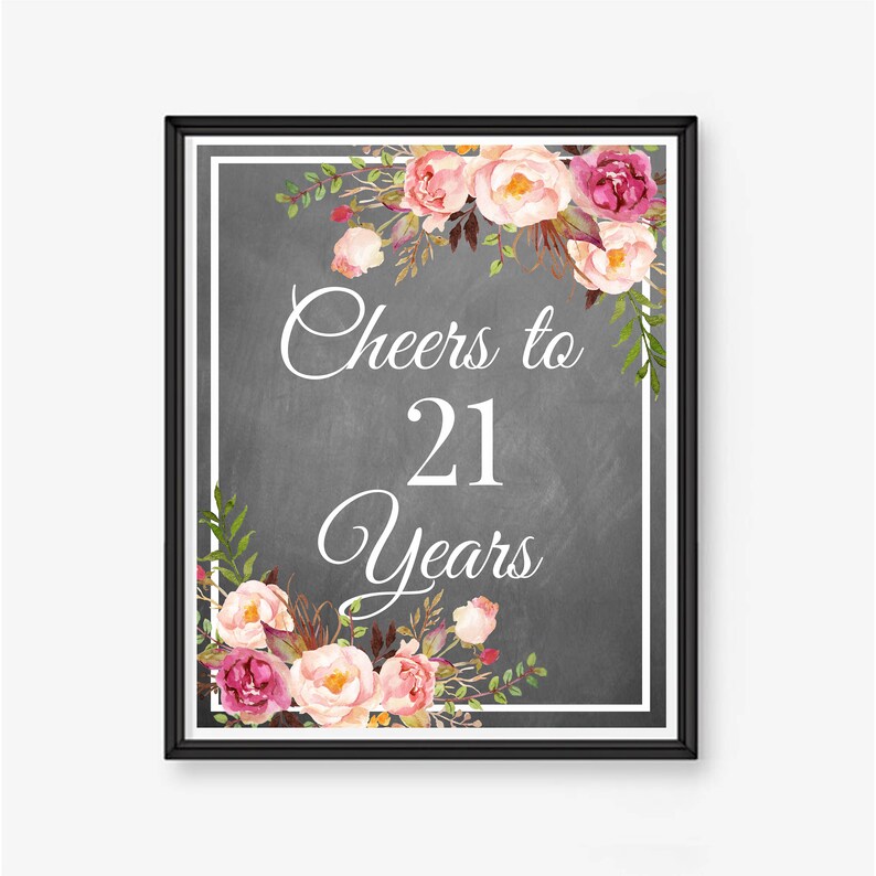 Cheers to 21 years finally 21 yay 21 hello 21 gold 21st | Etsy