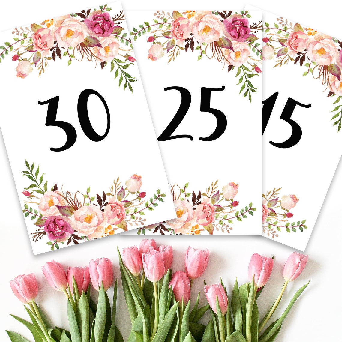 Script Table Numbers Table Number Ideas Boho Table Numbers | Etsy