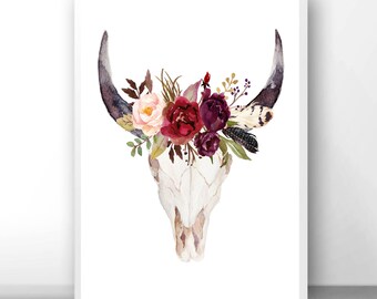 Bullhead Wall Art | Etsy