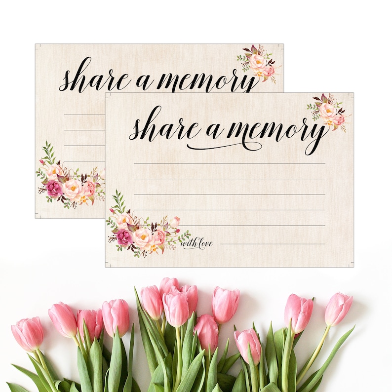 Share a memory share a memory card favorite memory funeral | Etsy