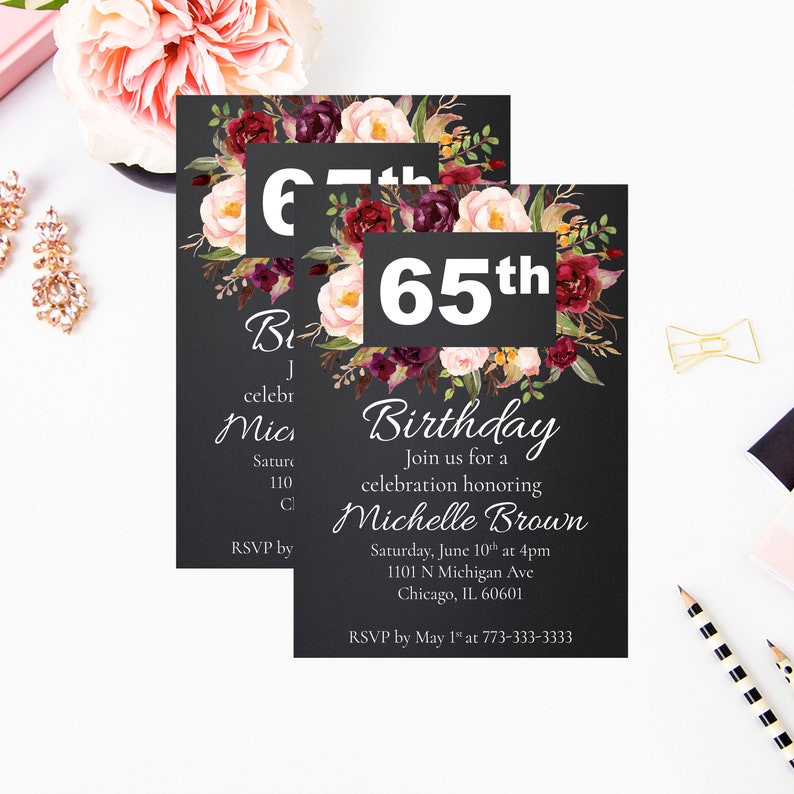 65 Years Old 65th Birthday Party 65th Birthday Gift Age 65 | Etsy