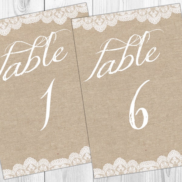 Rustic Table Numbers - Etsy