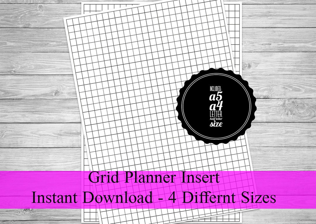 Grid Planner Insert Graph Paper Insert Grid Sheet Graph - Etsy