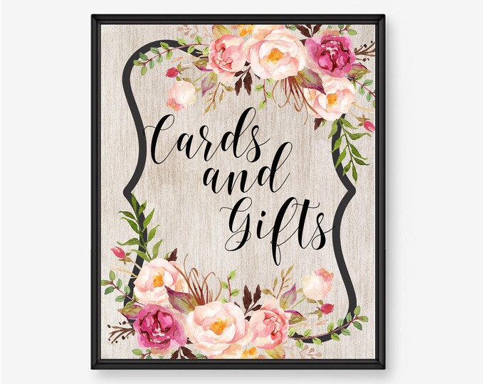 Boho Wedding Sign, Boho Gift Sign, Boho Shower Sign, Boho Gift Idea ...