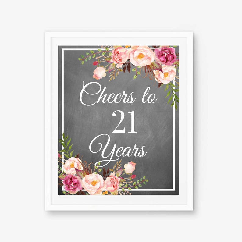 Cheers to 21 years finally 21 yay 21 hello 21 gold 21st | Etsy