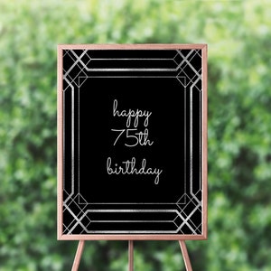 Happy 75th Birthday 75th Birthday Sign Happy 75th 75th - Etsy