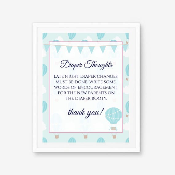 Diaper thoughts sign diaper message game diaper thoughts | Etsy