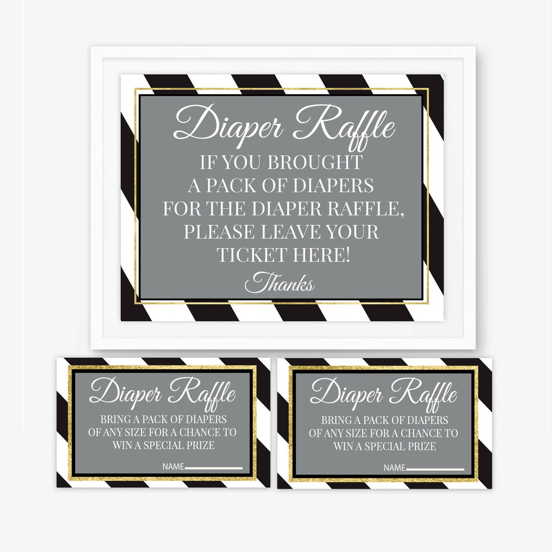 Diaper Raffle Sign, Floral Diaper Raffle, Raffle Sheets, Baby Shower ...