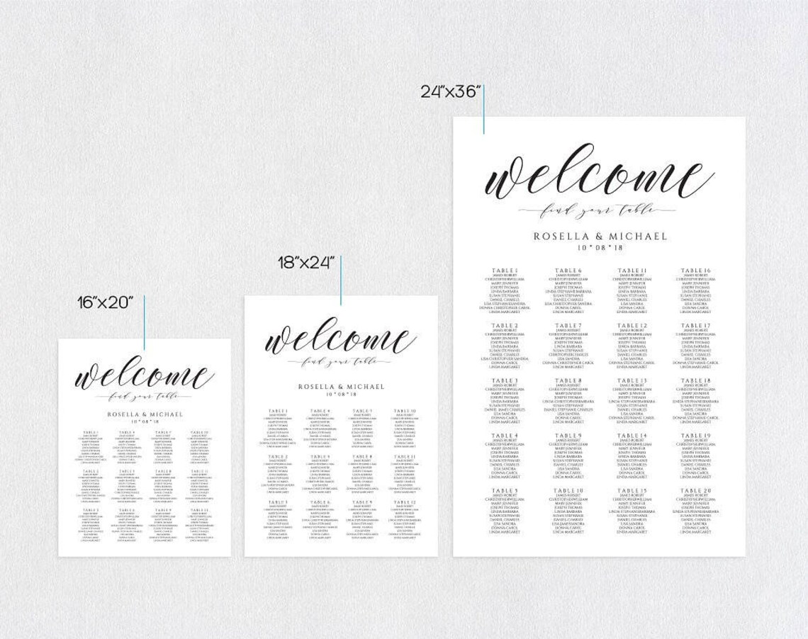 Blue Seating Chart DIY Seating Plan Blue Seating Plan DIY - Etsy