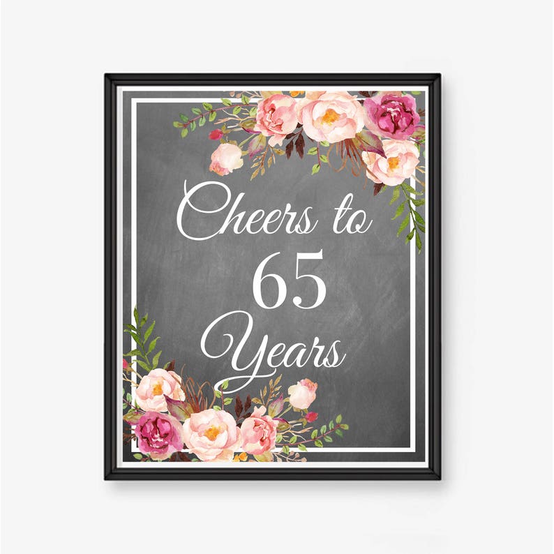 65th birthday cheers to 65 years 65th birthday gift 65th | Etsy