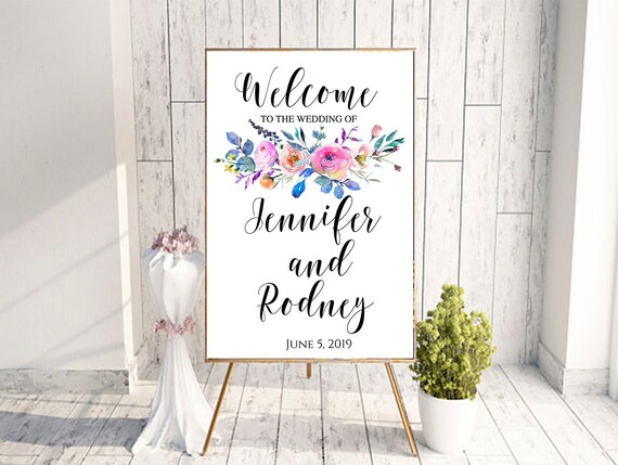 Our wedding sign big welcome sign reception welcome boho | Etsy