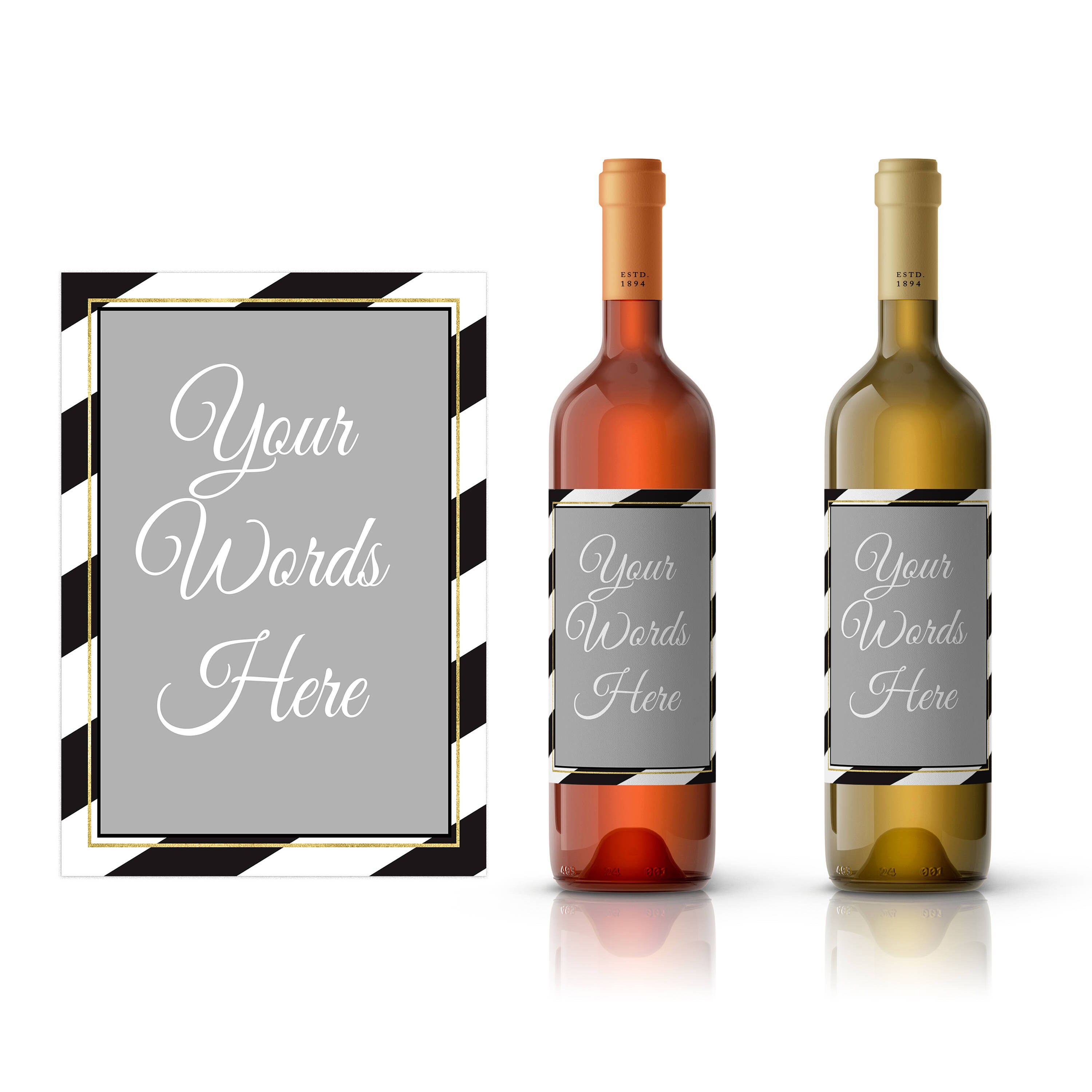 Editable Wine Label DIY Wine Label Your Text Here Personal - Etsy