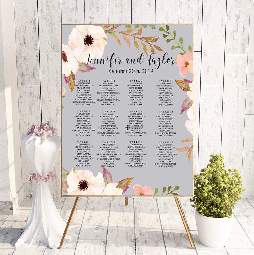 Seating Chart Sign Find Your Seat Sign Seating Chart - Etsy