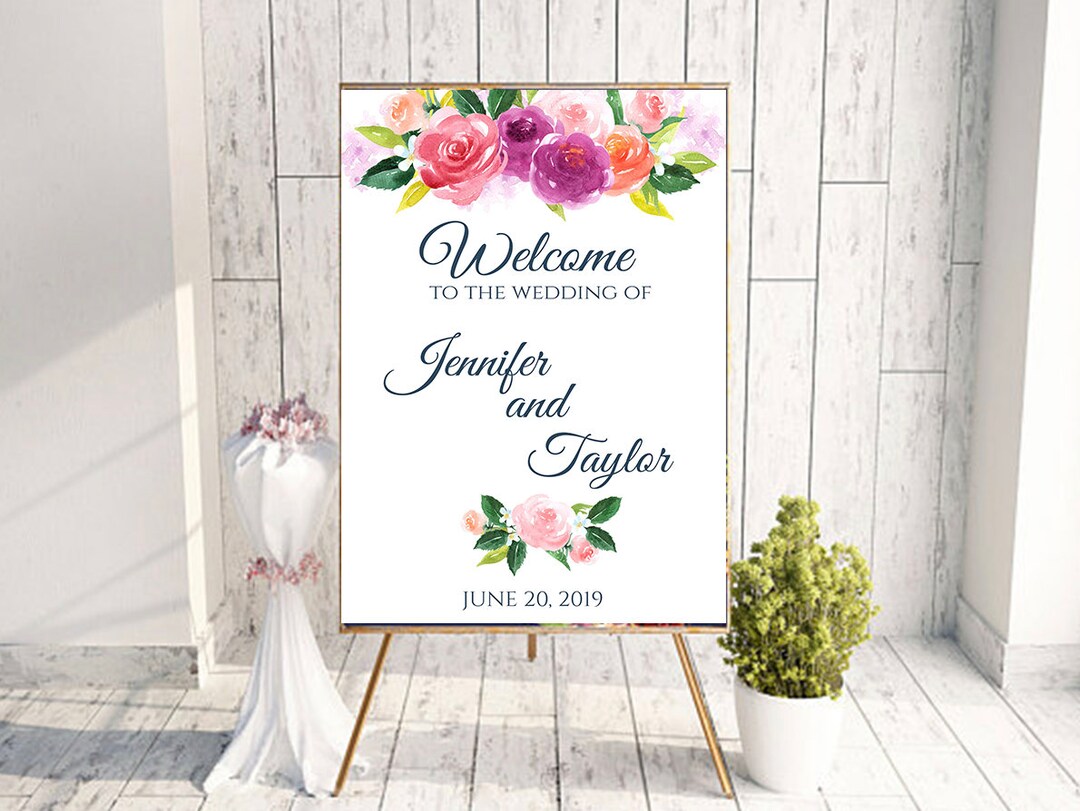 Our Wedding Sign Big Welcome Sign Reception Welcome Boho - Etsy